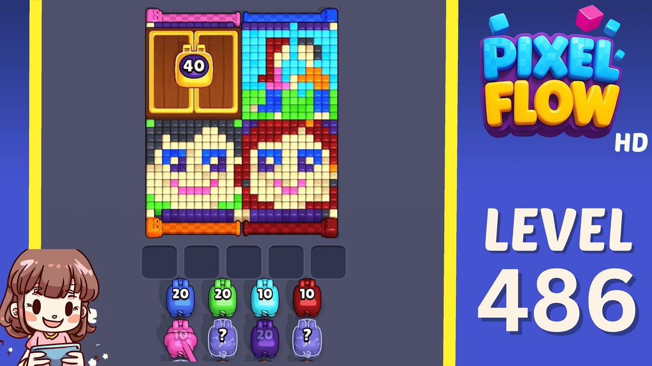 Pixel Flow Level 486 Solution Walkthrough - YouTube
