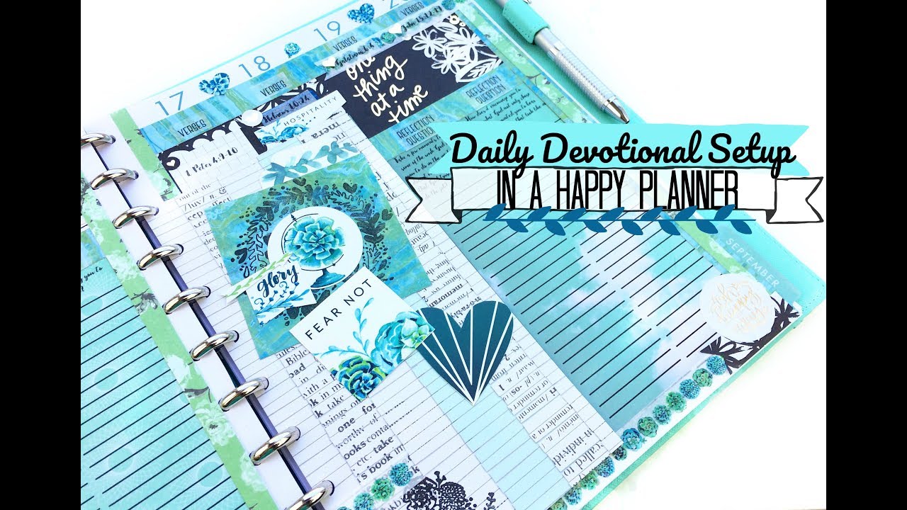 Daily Devotional Setup in a Happy Planner | Illustrated Faith ...
