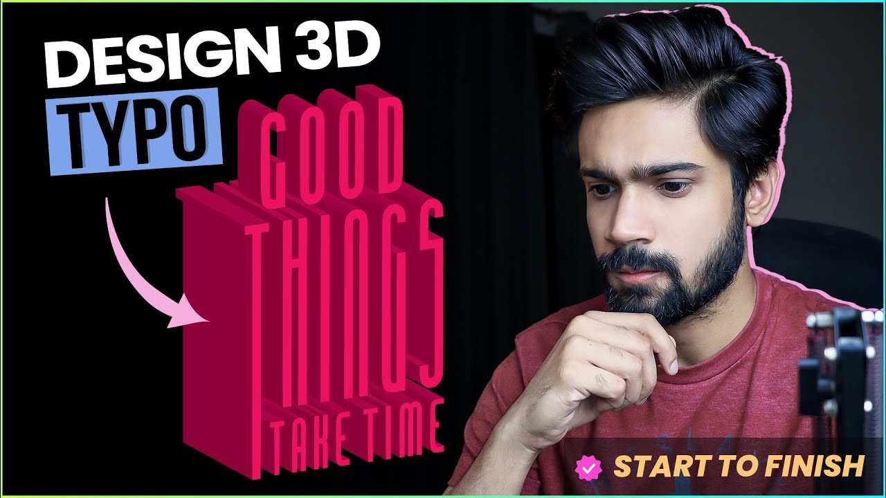 Design 3D Typography (Beginning Graphic Design) - YouTube