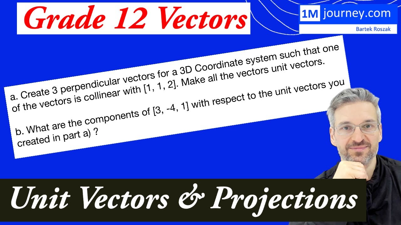 Grade 12 Vectors - Exam question on 3D Vector Projection with Dot Product - YouTube