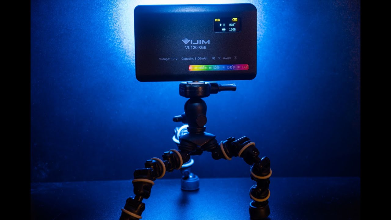 VIJIM VL 120 RGB VIDEO LIGHT PORTABLE LED PANEL 0-360 FULL COLOR ...