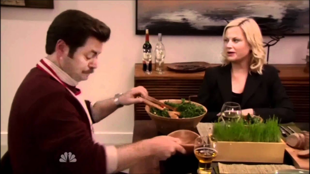 Salad Is For Rabbits! - Parks And Recreation - YouTube