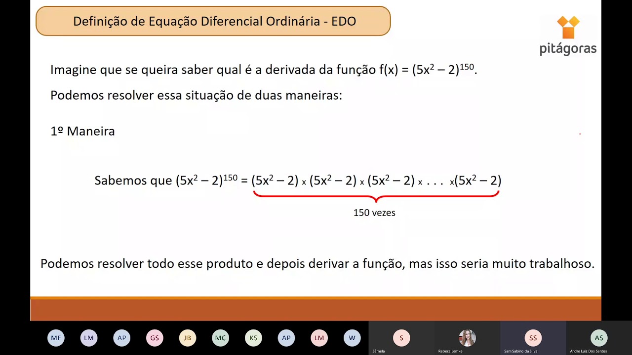Definição de Equação Diferencial Ordinária - YouTube