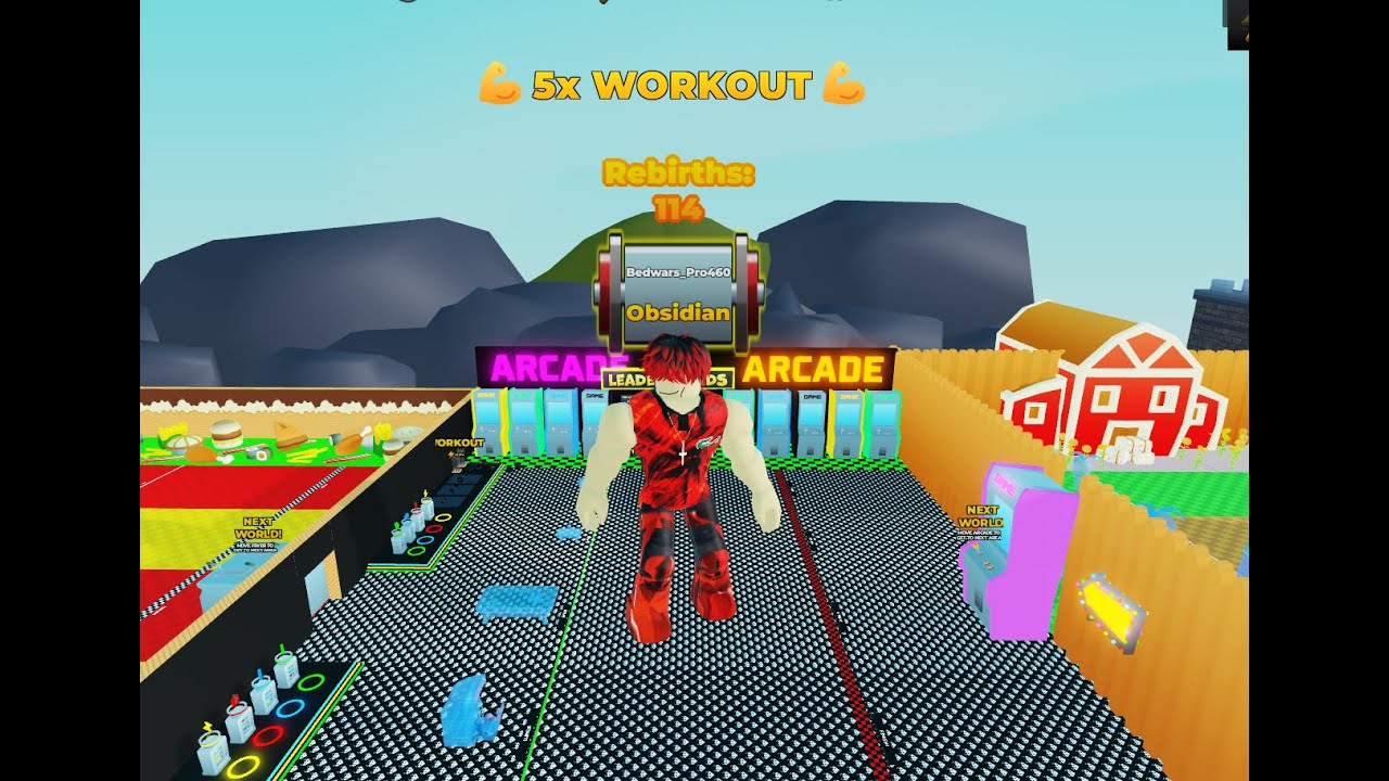Strongman simulator (reaching 118 rebirths) - YouTube