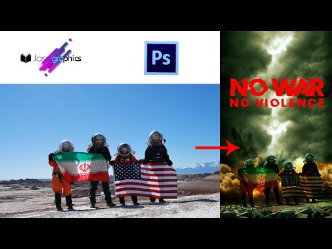 Make Poster Iran America Violence - Speed Art | Photoshop Manipulation |