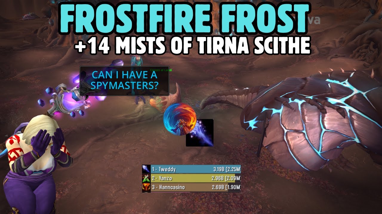 Frostfire Frost Mage M+ Gameplay | Mists of Tirna Scithe +14 | 2.25M DPS - YouTube