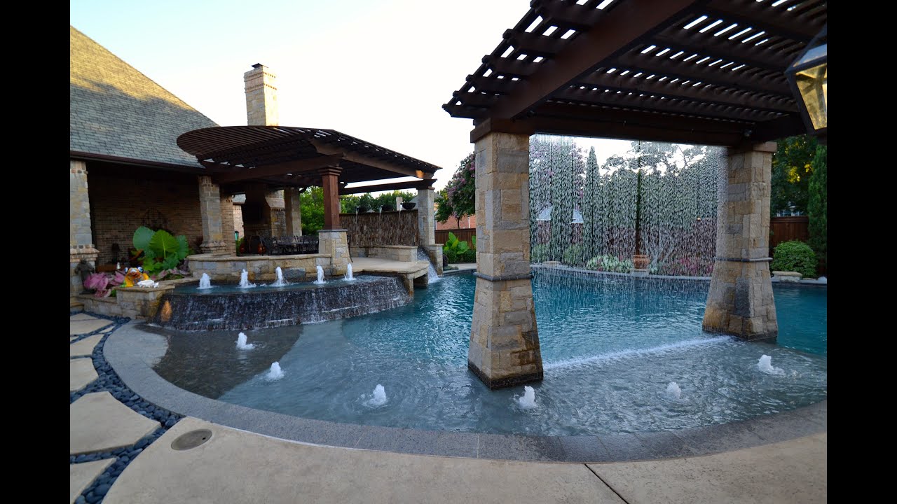 Colleyville Cascading Water Paradise Pool Tour - YouTube