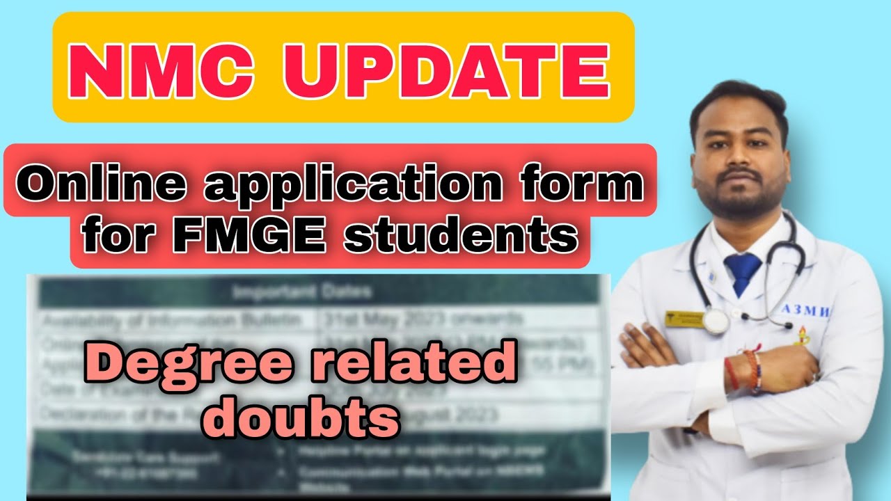 NMC UPDATE Online Submission of Application for July 2023 exam | Doubts ...