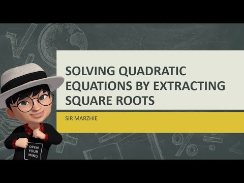 Lesson 2: Solving Quadratic Equation by Extracting Square Roots - YouTube
