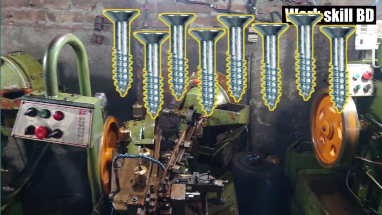Complete Manufacturing of Screws | Production Process of Wood Screws ...