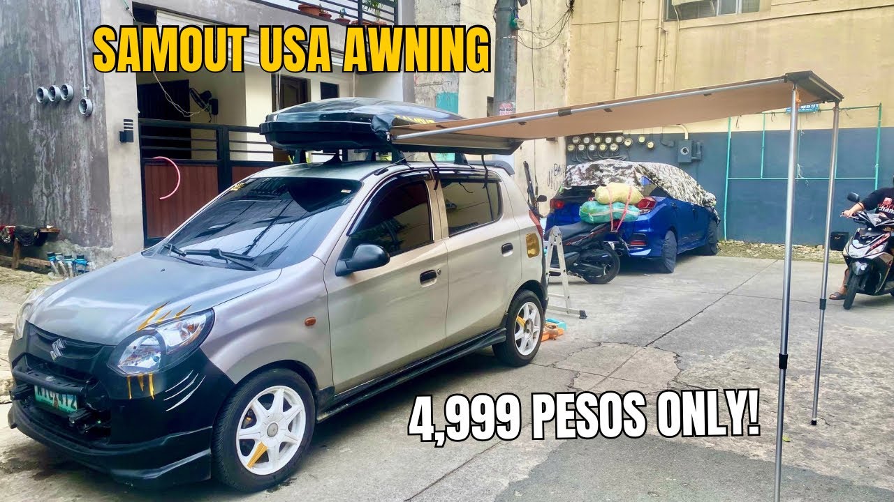 SAMOUT SIDE AWNING INSTALLED ON SUZUKI ALTO AND TOYOTA AVANZA - YouTube