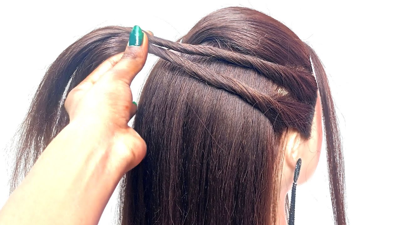 Easy front braid hairstyle | hairstyle for girls -simple hiarstyle ...