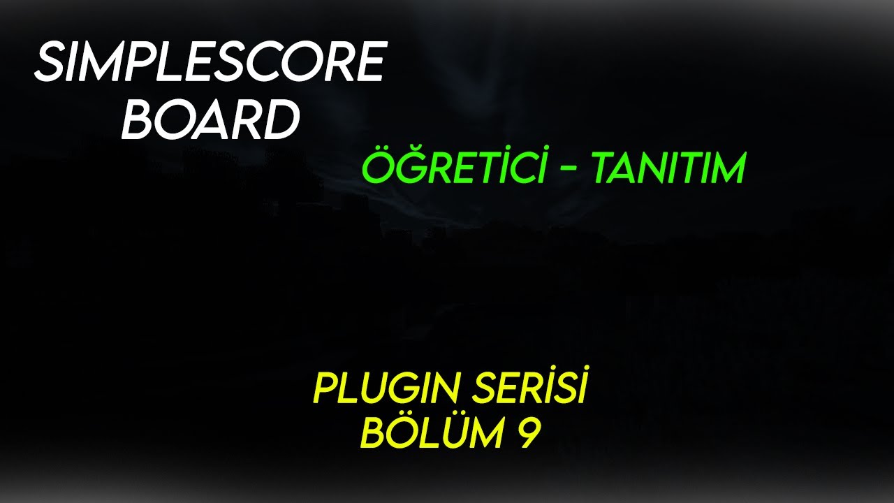 Plugin Serisi Bölüm 9 | SimpleScore (4 gün aradan sonra...) - YouTube