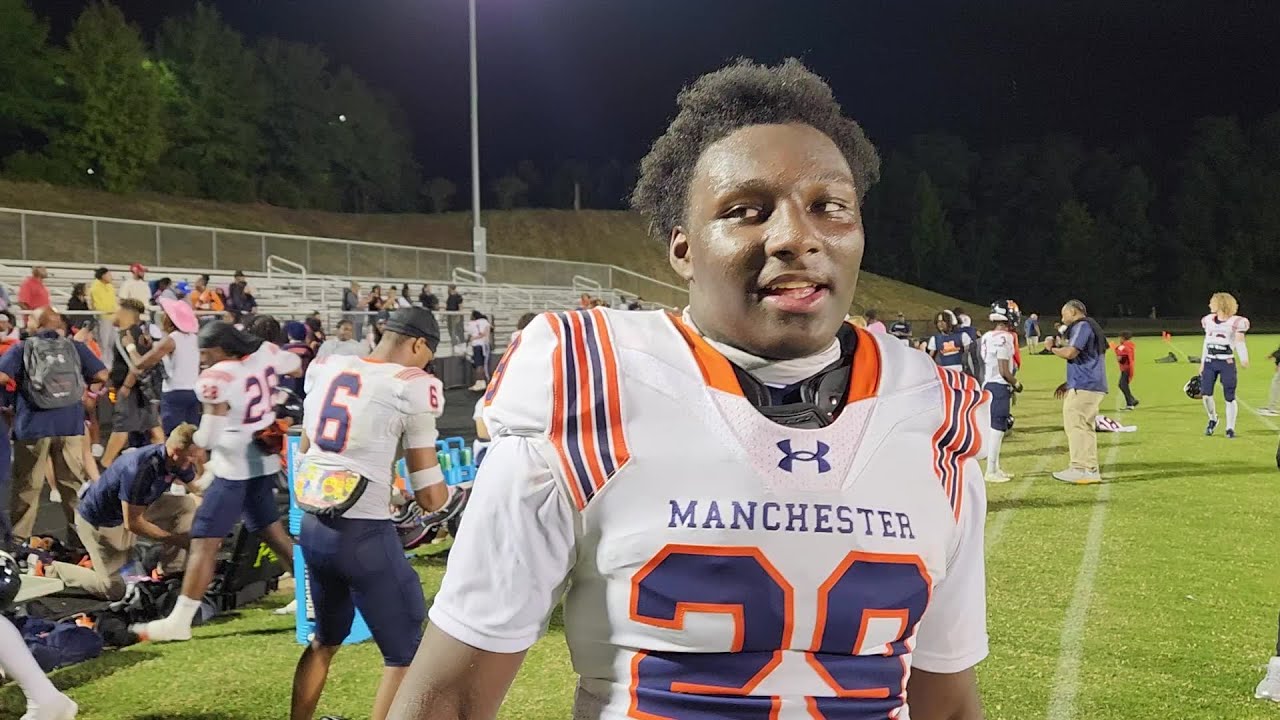 Manchester's Sherman Clark on the interception, win over Powhatan - YouTube