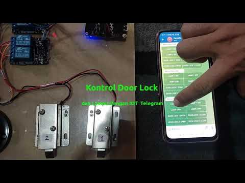 PROJECT #183 : KONTROL DOOR LOCK DAN LAMPU DENGAN NODEMCU ESP8266 BERBASIS IOT DENGAN TELEGRAM ...