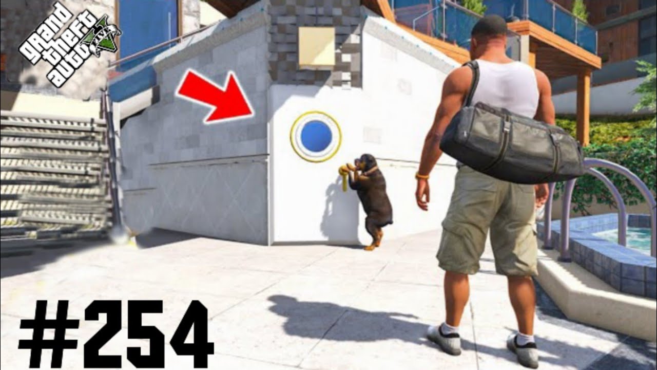 GTA 5 ; FRANKLIN CHOP FOUND A SECRET DOOR EXIT FROM LOS SANTOS (NEW MOD ...