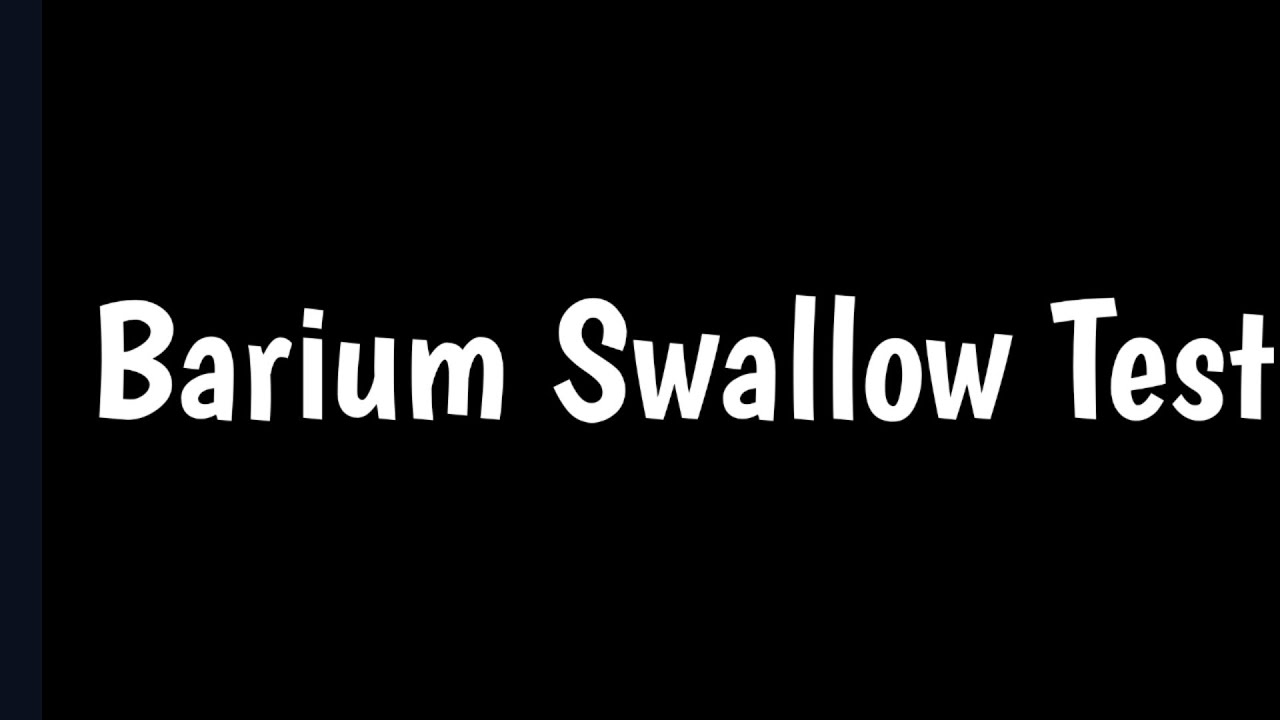 Barium Swallow Test | Esophagogram | - YouTube
