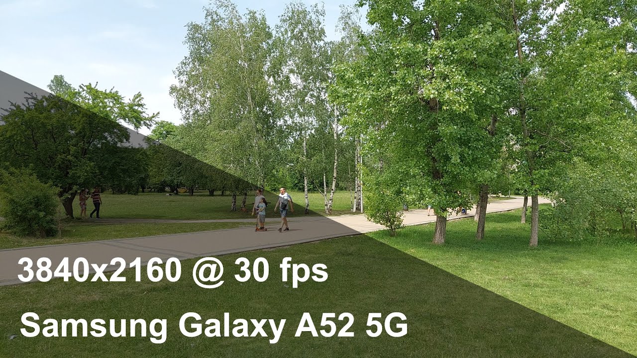 Samsung Galaxy A52 5G - 4K (2160p) 30 fps camera video sample - YouTube