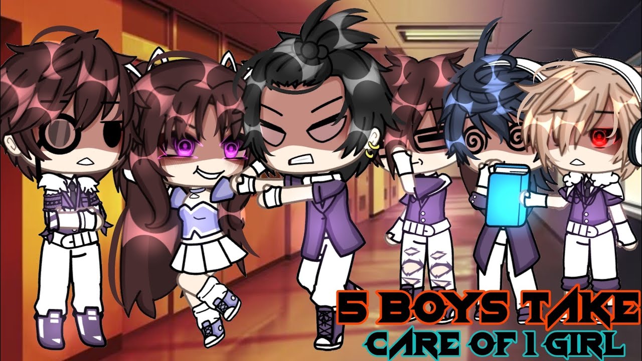 //⁉️⛔5 Boys Take Care of 1 Girl⁉️⛔//GLMM (GACHALIFEMINIMOVIE) ️‍🔥 itz ...