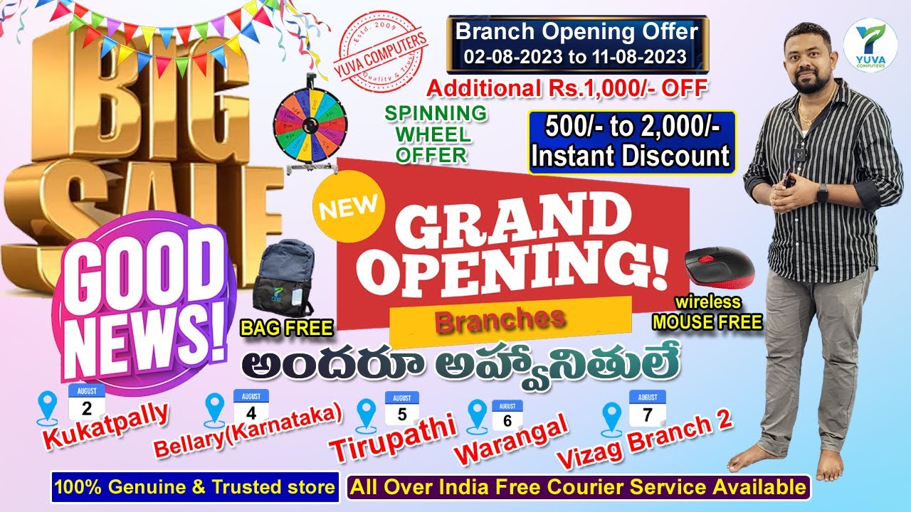 Grand Opening Yuva Computers Branches | Special Discount 1,000/- Off ...