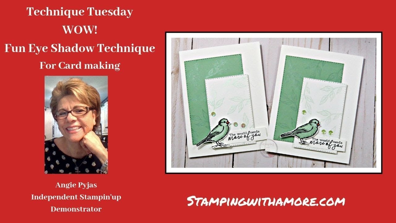 Technique Tuesday WOW! Fun Eye Shadow Technique for Cardmaking!! - YouTube