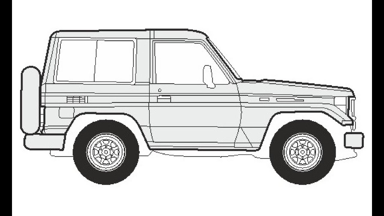 How to Draw a Toyota Land Cruiser 400 Hard Top / Как нарисовать Toyota ...