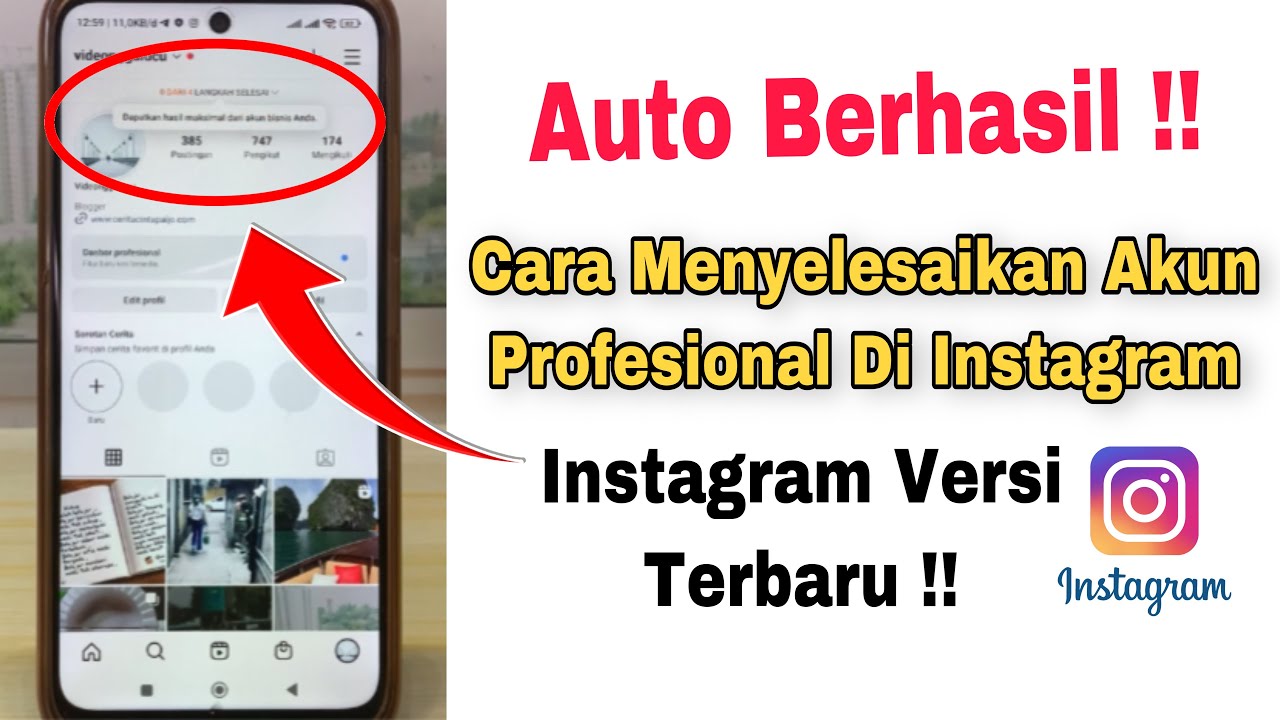 Cara Menyelesaikan Akun Profesional Di Instagram - YouTube