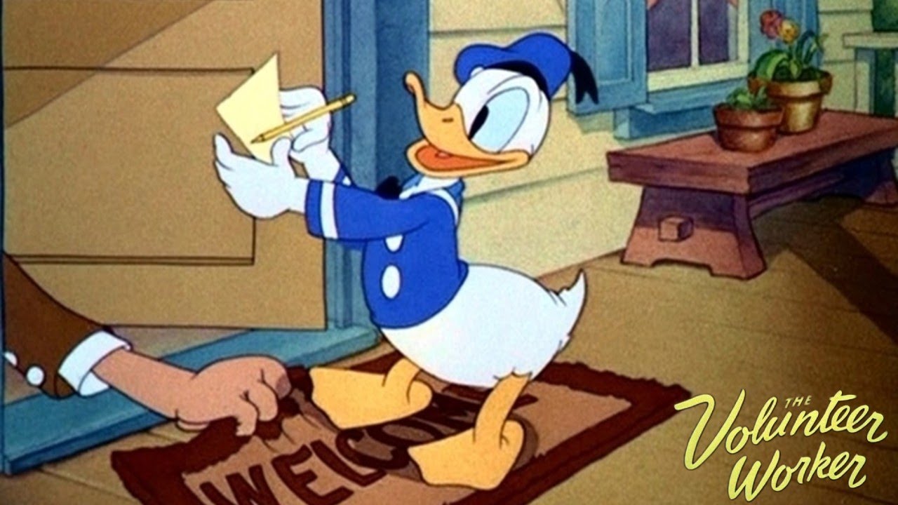 The Volunteer Worker 1940 Disney Donald Duck Cartoon Short Film ...