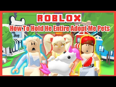 How To Hold All The Entire Pets In Adopt Me | ROBLOX - YouTube