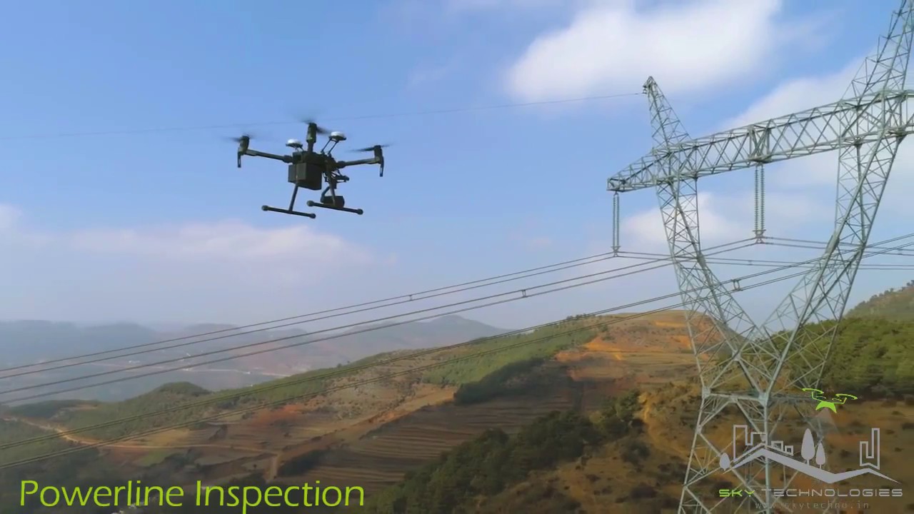 Sky Technologies Drone UAV Aerial inspection of Power Line Transmission ...