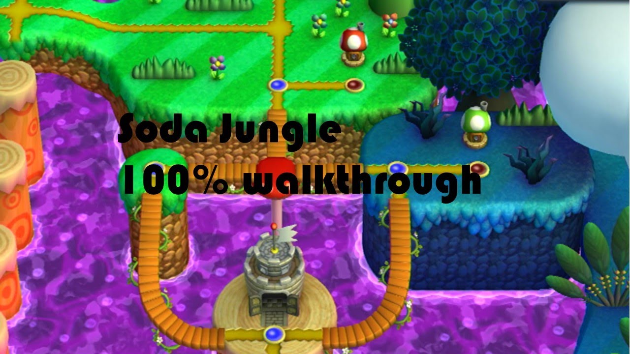 New super mario bros. U deluxe soda Jungle (100% walkthrough) - YouTube