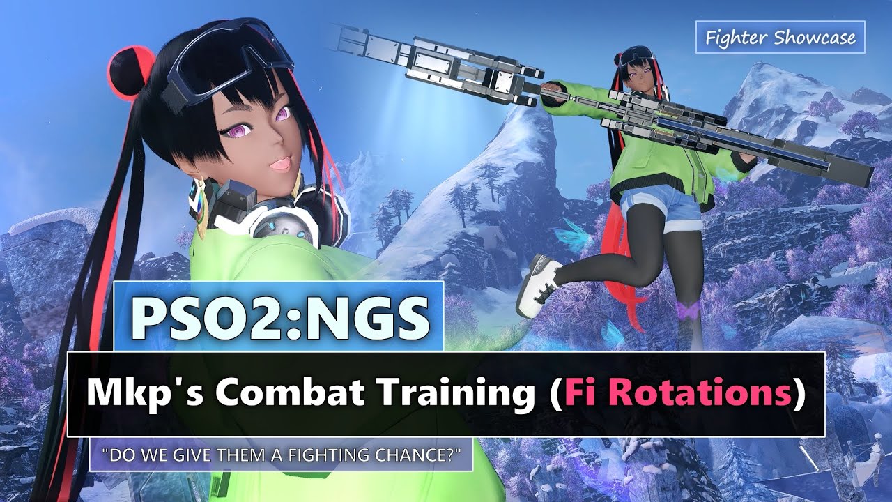 PSO2: NGS - Mkp's Combat Training - Rotations: Fighter (Gameplay w ...