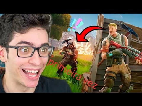 primeira vez do flakes jogando fortnite - YouTube