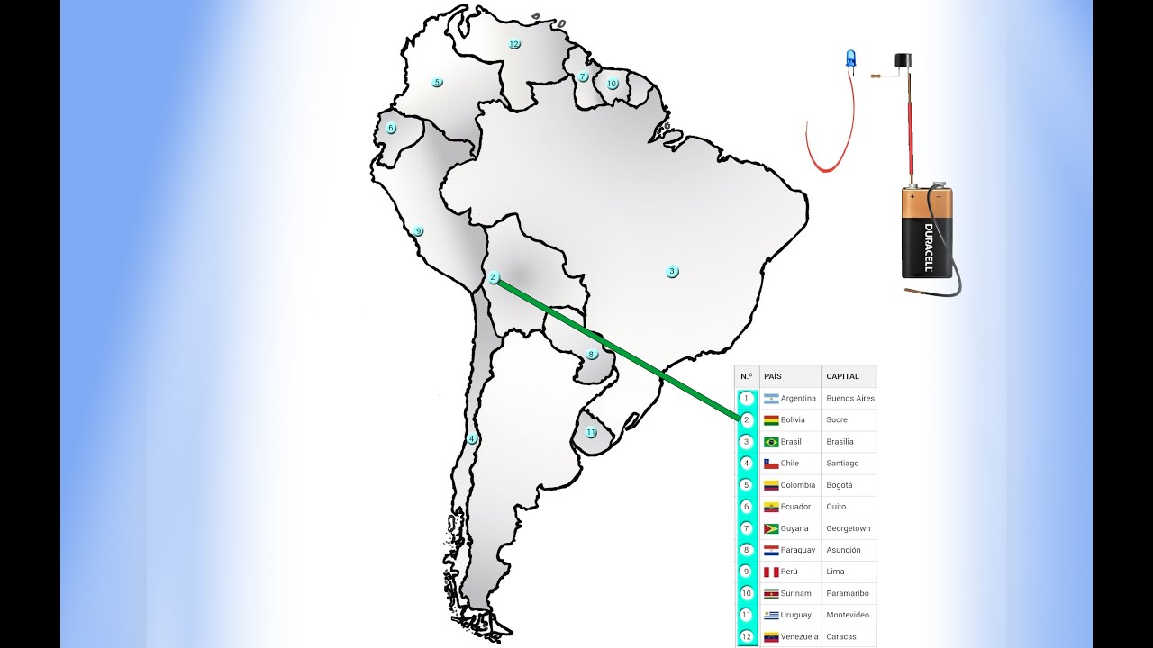 Mapa de Sudamerica y sus capitales - YouTube