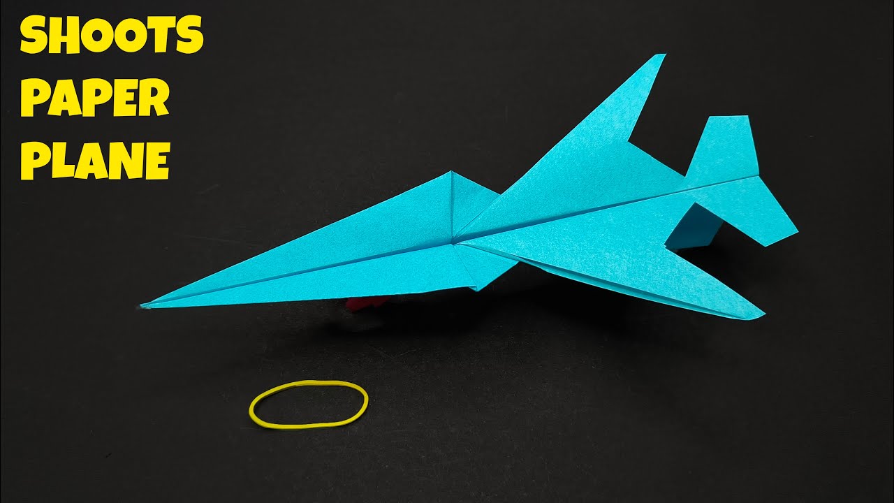 Shoots paper plane | How to make paper airplane model | Origami fighter ...