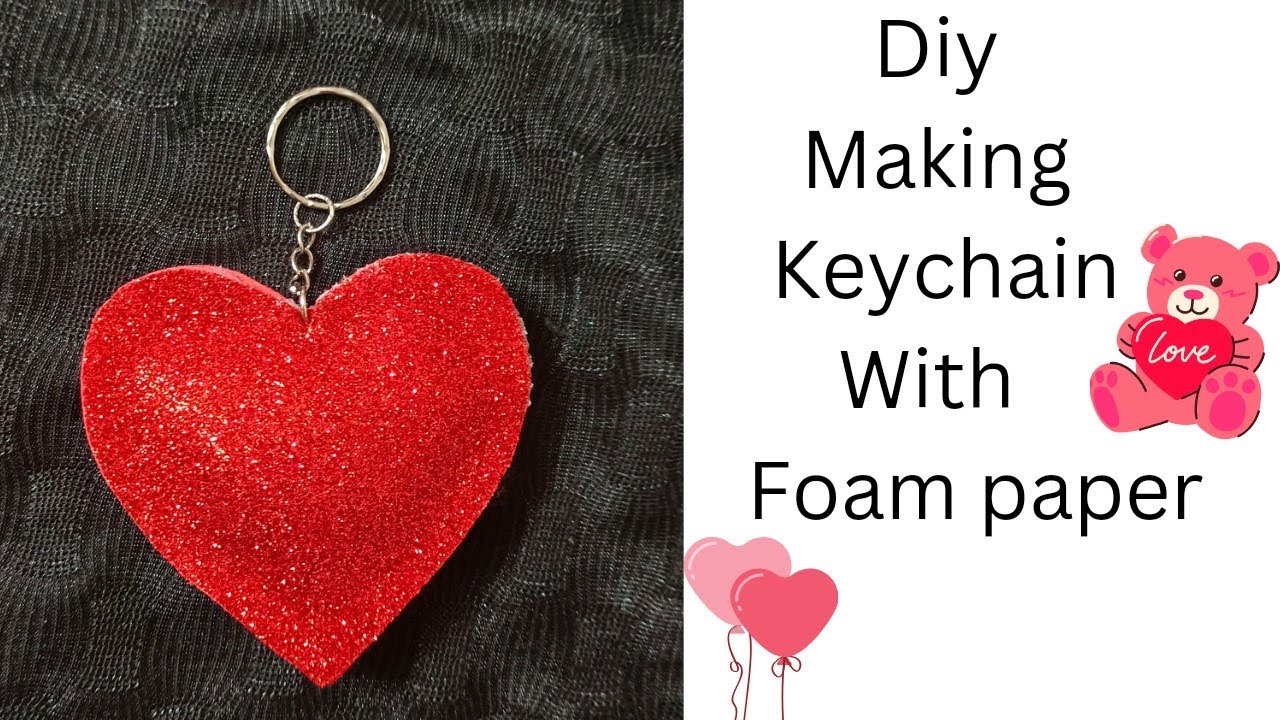diy making key chain with foam sheet ️ #shortvideo # ...