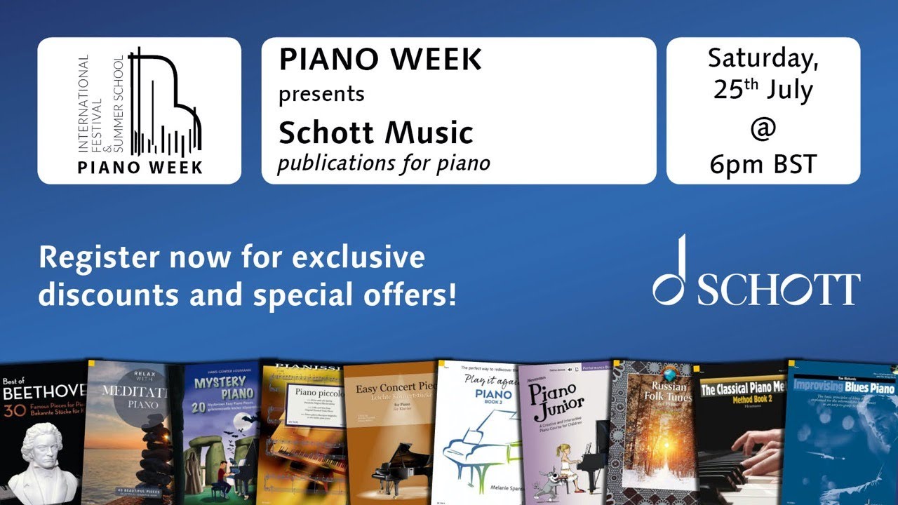 PIANO WEEK presents Schott Music publications - YouTube