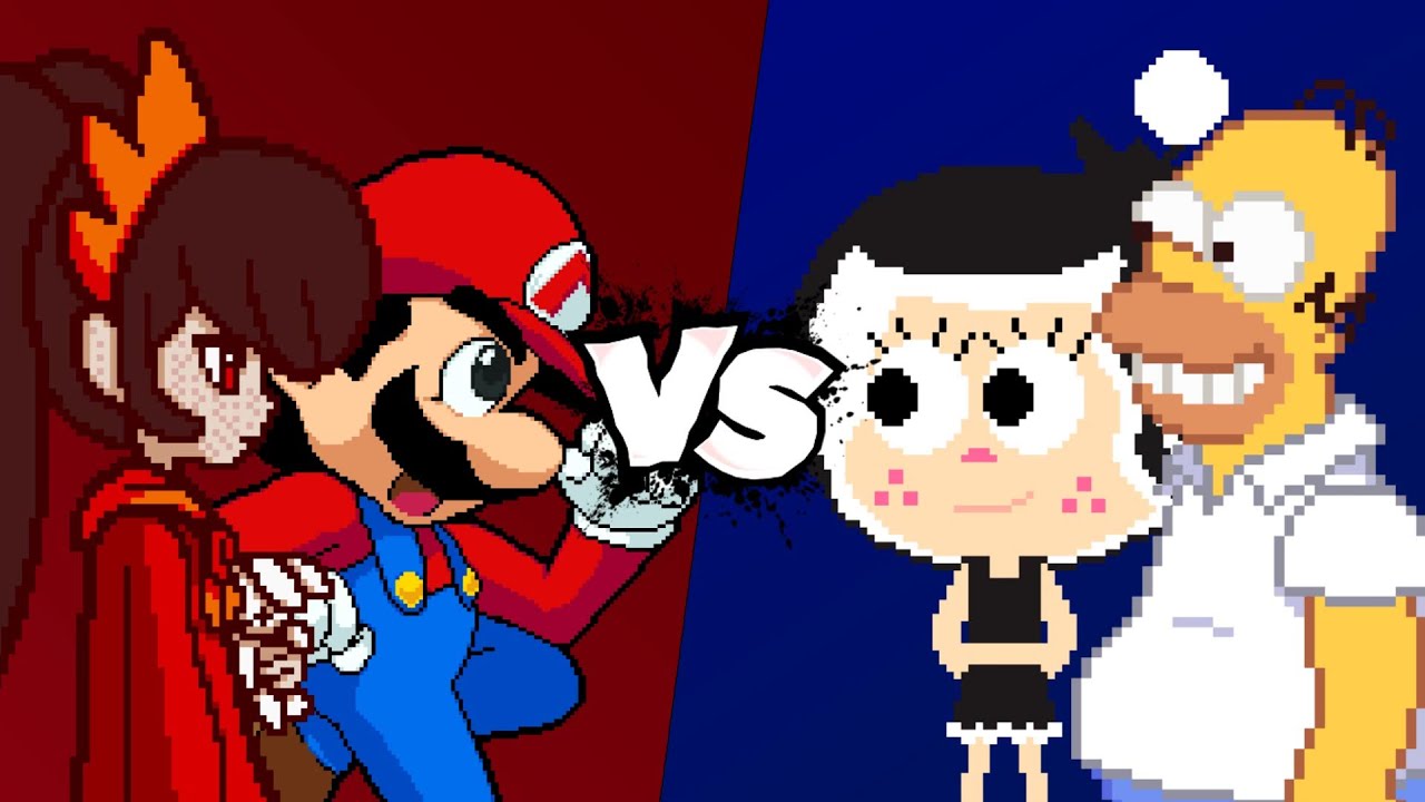 MUGEN Battle - Ashley/Mario vs Hanazuki/Homer Simpson - YouTube