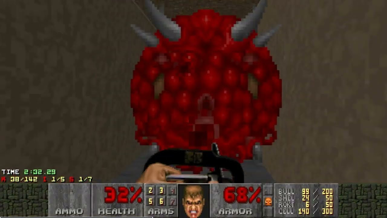 Doom 2 - Map 08 (Tricks And Traps) UV Tank in 6:17 - YouTube