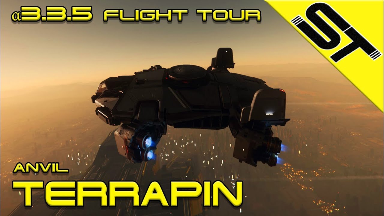 Star Citizen α 3.3.5 | Anvil Terrapin | Flight Tour - YouTube