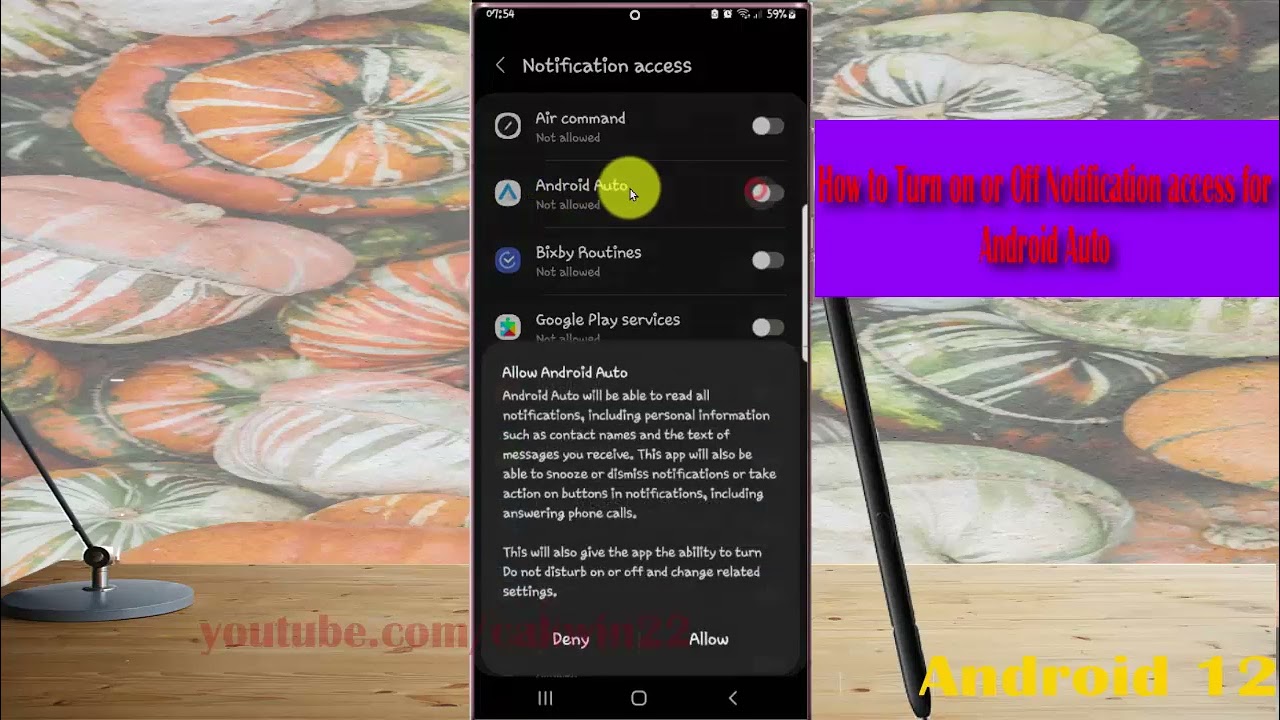 Samsung Galaxy S22 Ultra : How to Turn on or Off Notification access ...