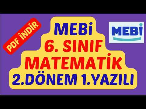6.SINIF MEBİ MATEMATİK 2.DÖNEM 1.YAZILI ÖRNEK SORULARI ( PDF İNDİR )