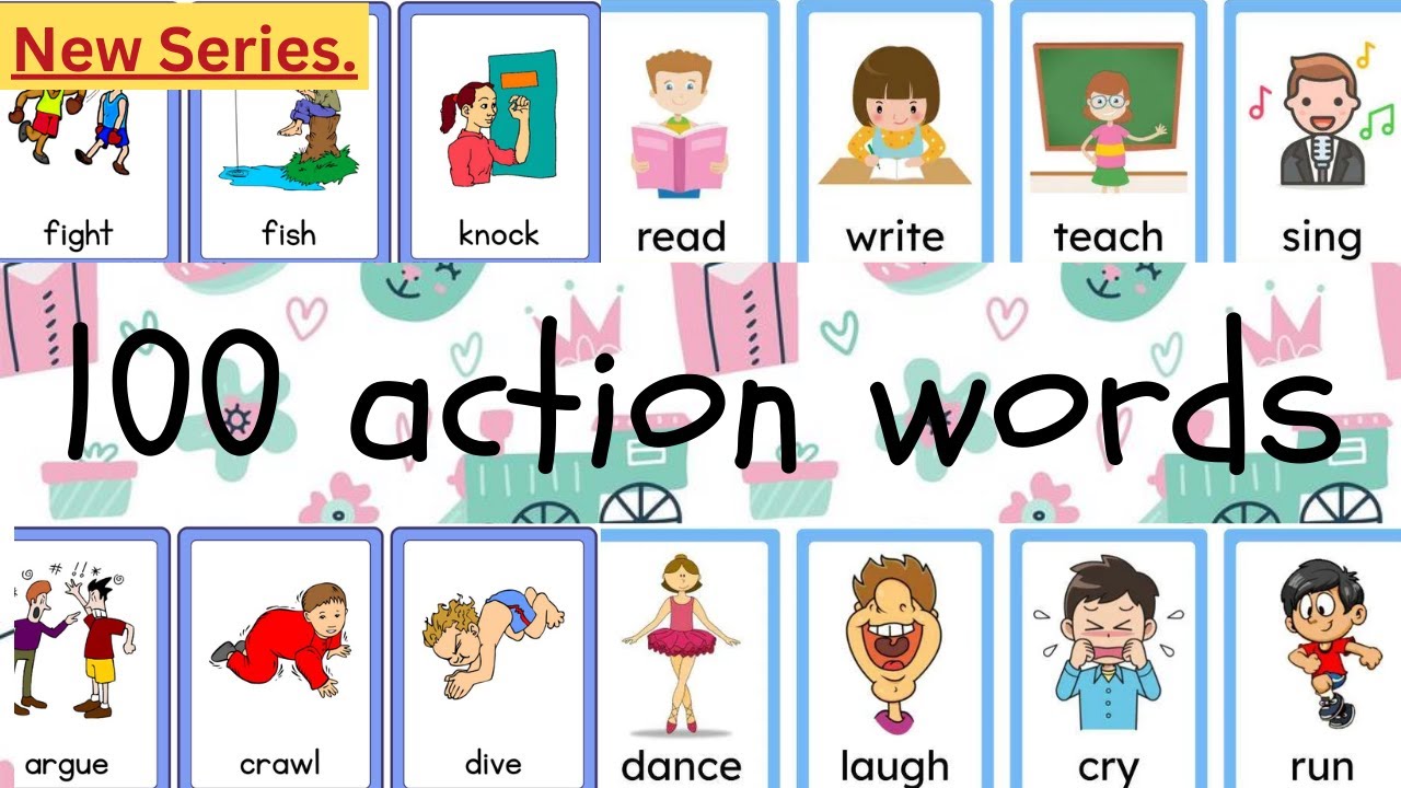100 action verbs || Verbs || Listen And Speak || BOOSTER ENGLISH - YouTube