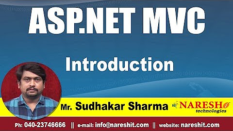 ASP.NET MVC Tutorial | By Mr.Sudhakar Sharma - YouTube