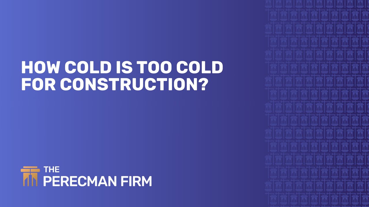 How Cold is Too Cold for Construction? Understanding Winter Work Safety ...