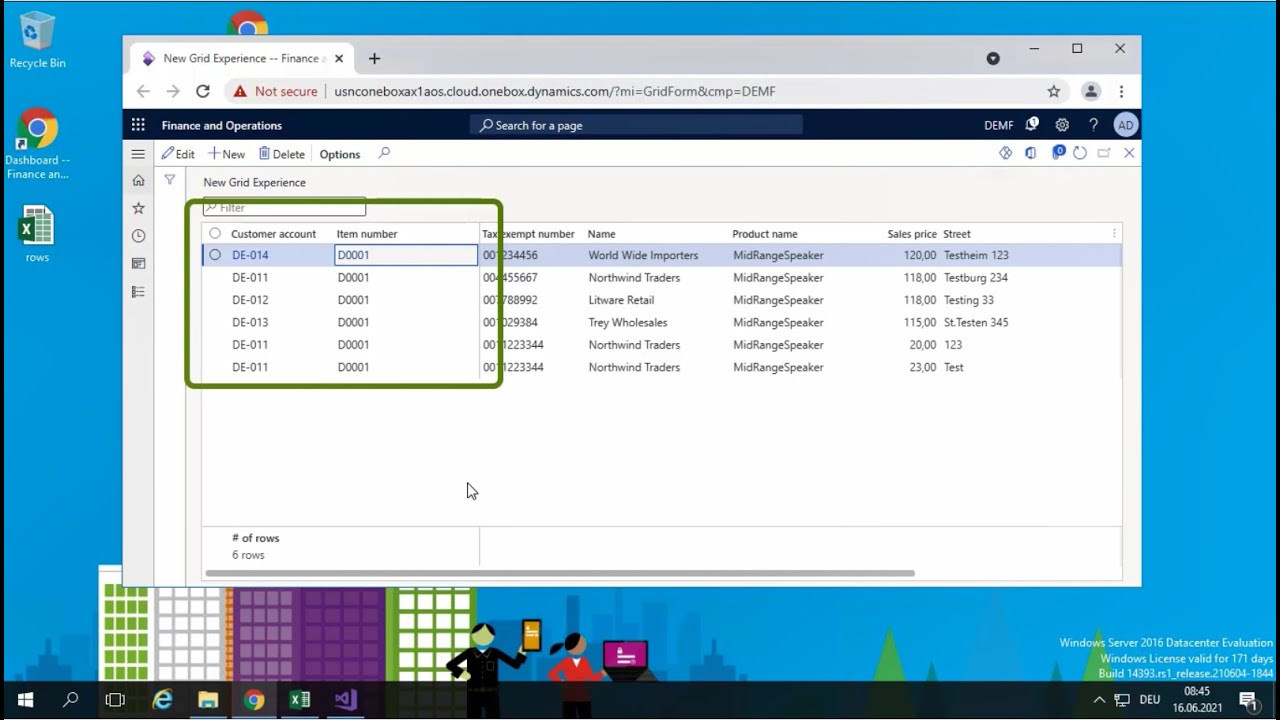 Dynamics 365 FO - New Grid Experience - YouTube