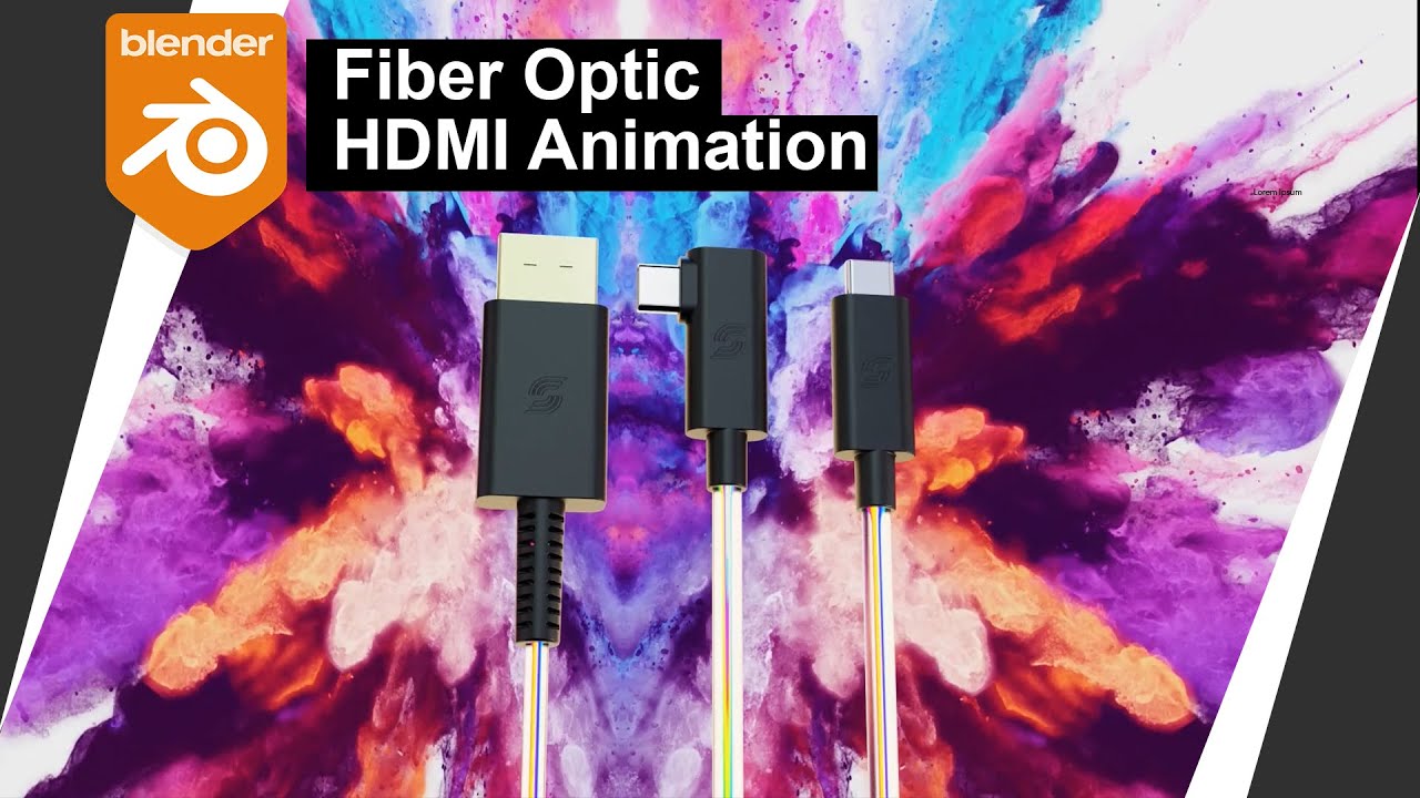 HDMI OPTICAL FIBER 3D Product Animation / Visualization by 3D Animation ...