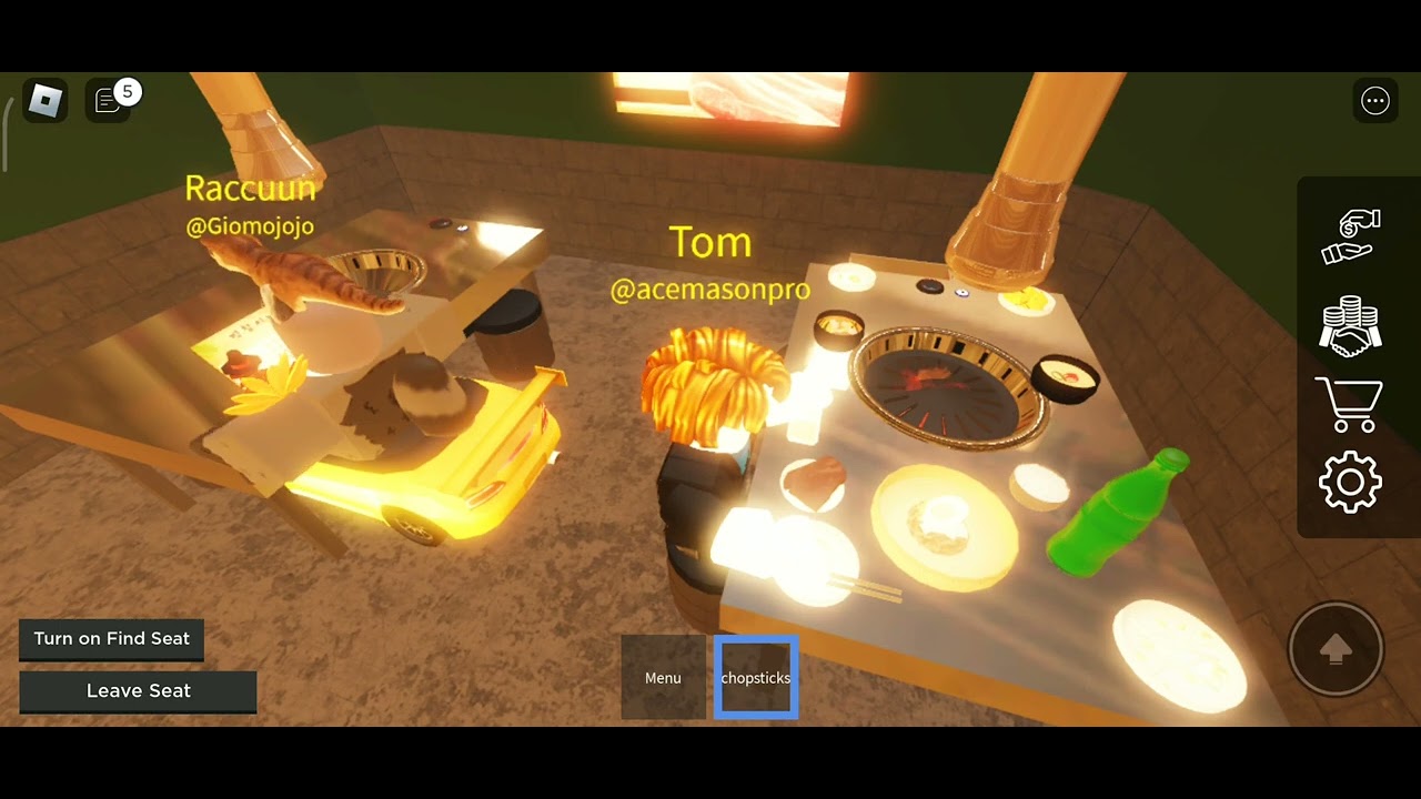 me playing korean BBQ restaurant (roblox) - YouTube