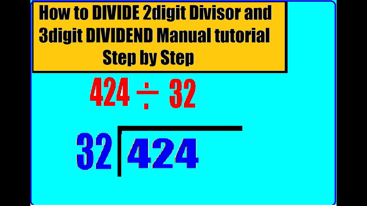 LEARN HOW TO DIVIDE MANUALLY IN MATH II EASY AND COMPLETE YouTube LEARN HOW TO DIVIDE MANUALLY IN MATH II EASY AND COMPLETE YouTube