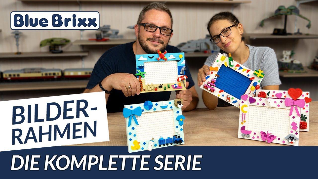 Die komplette Bilderrahmen-Serie von BlueBrixx - mit einem "Kokosnuss ...